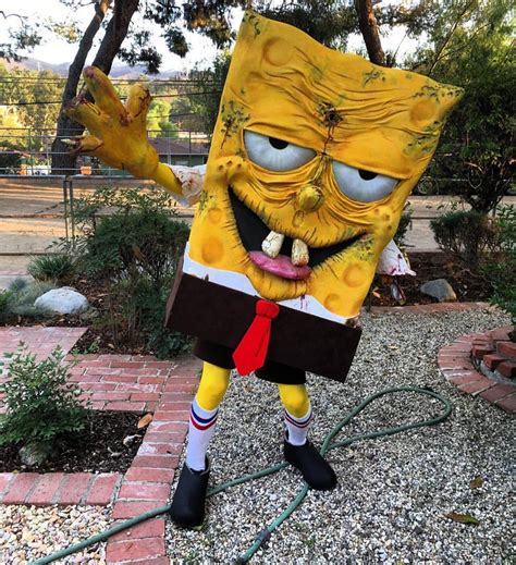 My Buddy Made This Awesome Zombie Spongebob Cosplay For Halloween R Spongebob