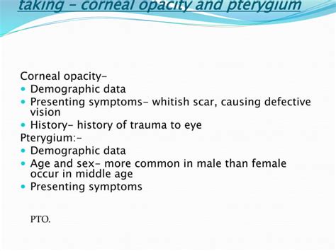 History Taking In Optometry Pptx Eye And Vision Conditions Diseases And Conditions