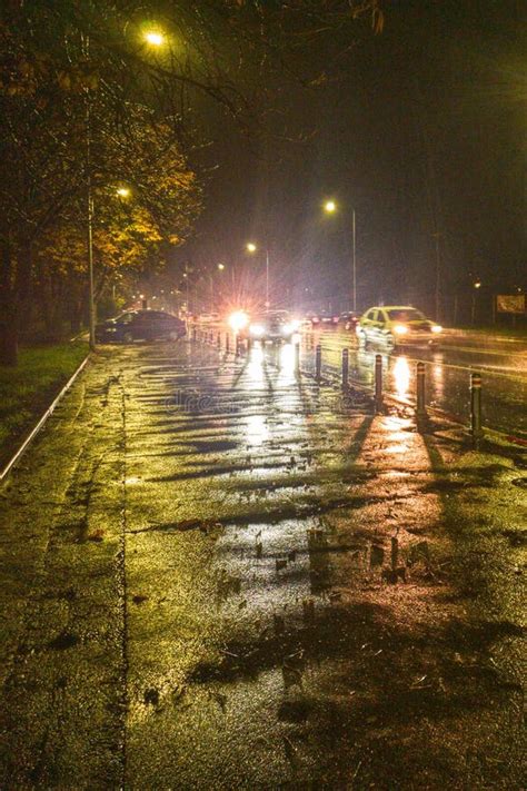 City Lights Stock Image Image Of Light Rain Infrastructure 237184995