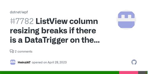 ListView Column Resizing Breaks If There Is A DataTrigger On The View