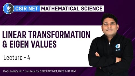 Csir Net Mcqs On Eigen Values And Eigen Vectors Linear Transformation Maths Youtube