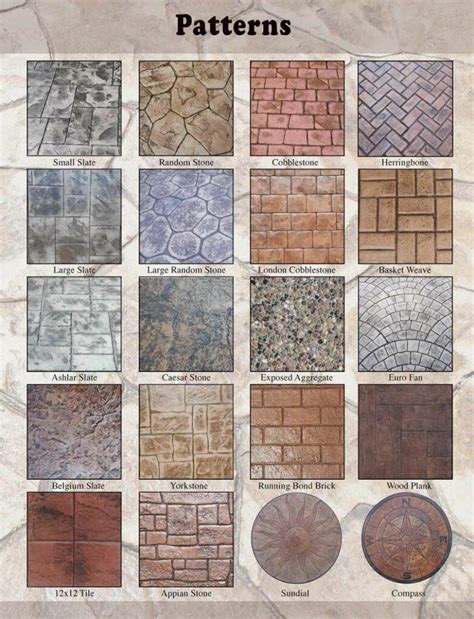 Stamps For Concrete Concrete Stamp Designs How To Concrete