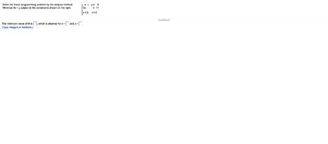 Solved Salve The Linear Programming Problem By The Simplex