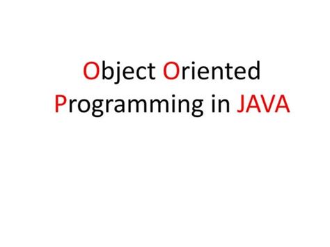 Oop Java