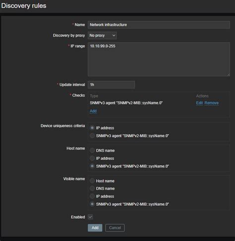 Discovering Devices R Zabbix