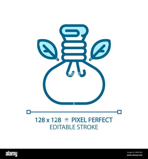 2d Customizable Herbal Compress Linear Icon Stock Vector Image And Art Alamy