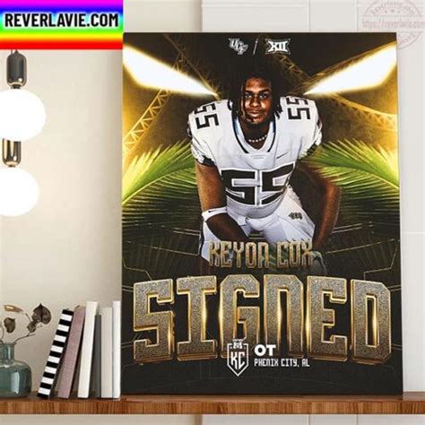 Dylan Rizk Signed Ucf Knights Football Home Decor Poster Canvas Rever