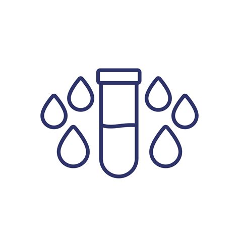 Water Testing Line Icon With A Sample Tube 25713249 Vector Art At Vecteezy