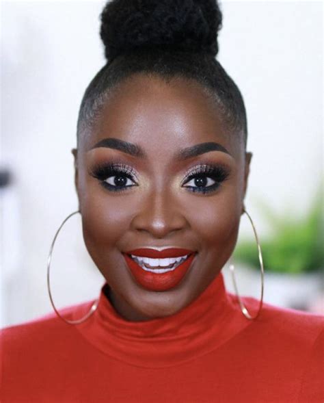 Red Lipstick Makeup For Black Girl