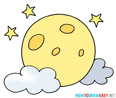 How To Draw The Moon How To Draw Easy
