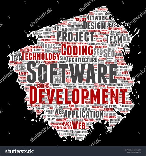Vector Conceptual Software Development Project Coding Stock Vector