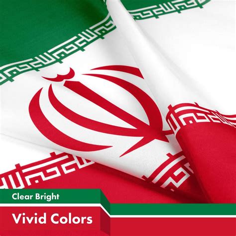 G128 Iran Flag 3x5 Ft 2 Pack 150d Printed Polyester Assorted Colors