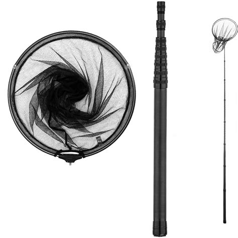 휴대용 탄소 섬유 낚시 그물 긴 손잡이 9피트 1115피트108 1338