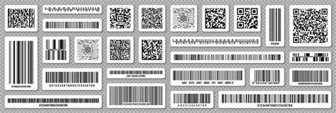 Premium Vector Set Of Product Barcodes And Qr Codes Identification Tracking Code Serial Number