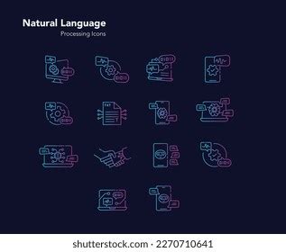 Icons Natural Language Processing Nlp Ai Stock Vector Royalty Free