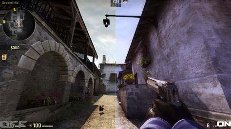 Comparison Screenshot Image Graphicsmod For CSGO SweetFX For Counter Strike Global