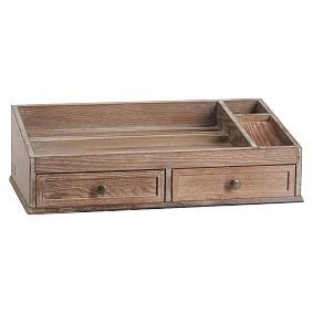 Classic Wooden USB Tech Caddy Desk Accessories Pottery Barn Teen