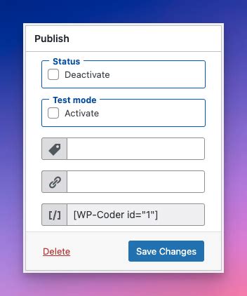Publish Block Of The Plugin WPCoder