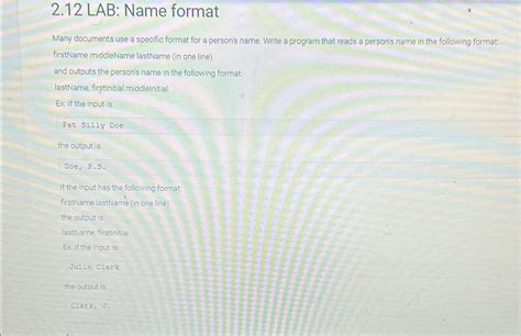 Solved 212 ﻿lab Name Formatmany Documents Use A Specific