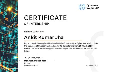Ankit Kumar Jha On Linkedin Internship Cybermindworks