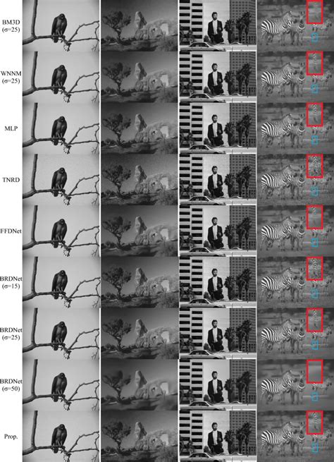 Denoising Results Of State Of The Art Methods From Top To Bottom The