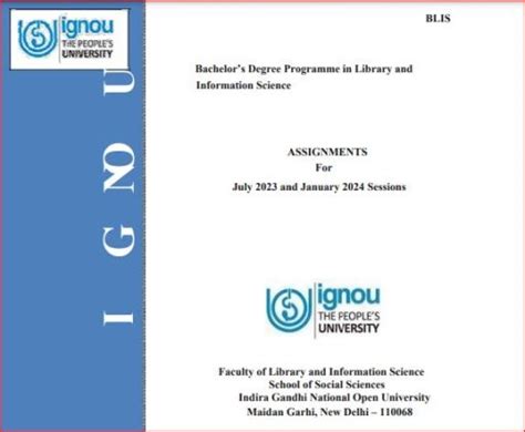 Ignou Blis Solved Assignment 2023 2024 Solvedweb Library Solutions
