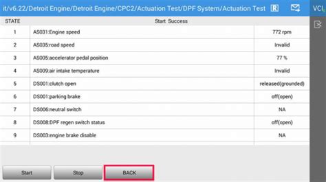 Detroit DPF Regeneration Instruction Screenshot Babe Bus Tools