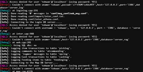 sql access denied installation support rathena