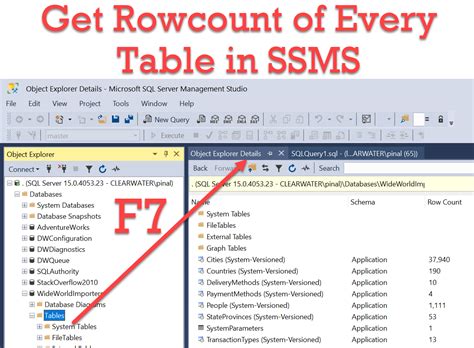 How To Count All Tables In A Database