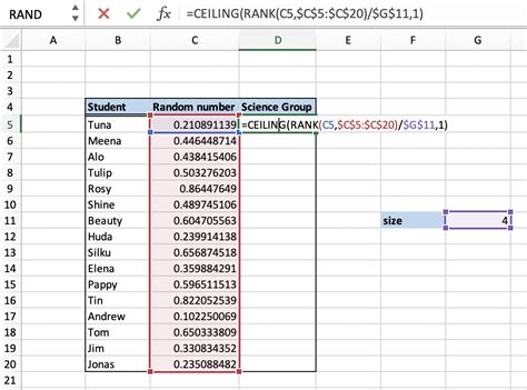 Excel Formula Randomly Assign People To Groups Excelchat