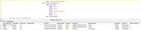 Backup Report Sql Articles