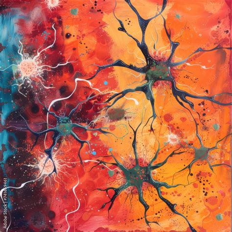 Depicting The Complex Neural Pathways Involved In Language Processing In The Human Brain Stock