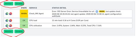 missing monitor button for monitoring checked services troubleshooting checkmk community