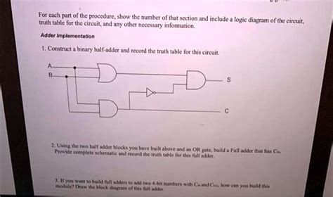 Solved For Each Part Of The Procedure Show The Number Of That Section And Include A Logic