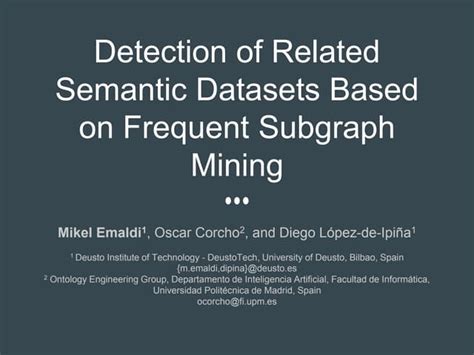 Detection Of Related Semantic Datasets Based On Frequent Subgraph