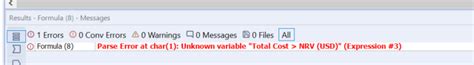 Solved Parse Error At Char1 Alteryx Community