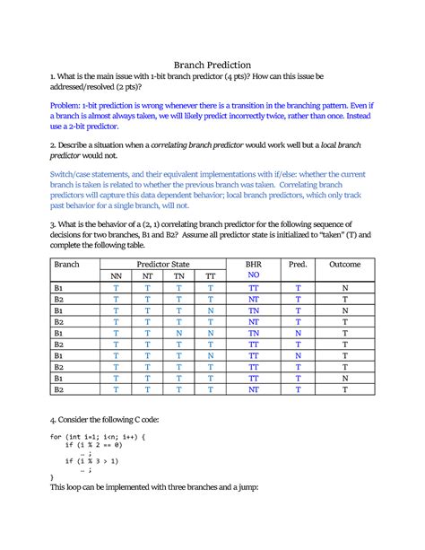 5 branch prediction branch prediction 1 what is the main issue with 1 bit branch predictor