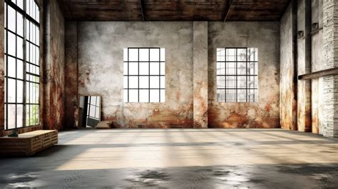 매혹적인 3d 일러스트레이션 맨 벽과 대리석 바닥을 배경으로 한 산업용 그런지 로프트 대리 배경 빈 벽 배경 로프트 배경 이미지 Hd 대리 빈 벽 로프트 배경