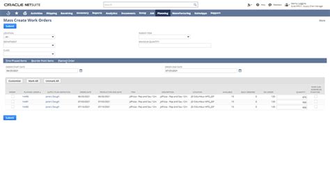 Netsuite Work Order Management System Netsuite
