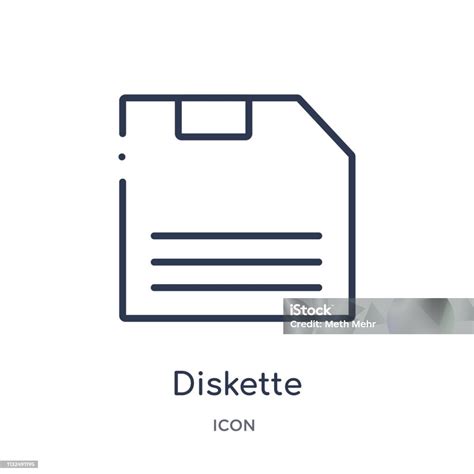 윤곽 컬렉션 편집에서 선형 디스켓 아이콘입니다 얇은 라인 디스켓 벡터 흰색 배경에 고립입니다 디스켓 유행 그림 0명에 대한 스톡 벡터 아트 및 기타 이미지 Istock