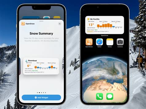 New Ios Widgets Opensnow