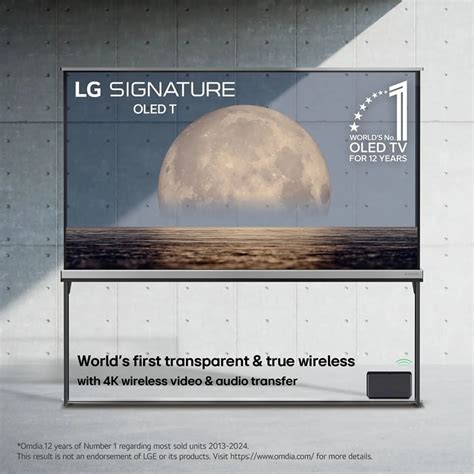 Worlds First Transparent True Wireless TV LG SIGNATURE OLED T Inch With K Video Audio