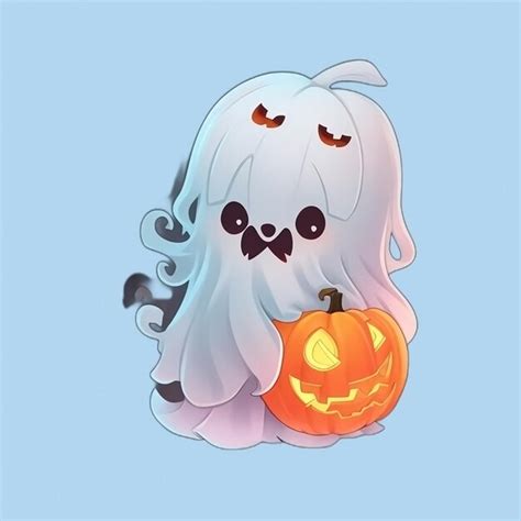 Premium Ai Image Cute Pics Art Ghost Hallowen