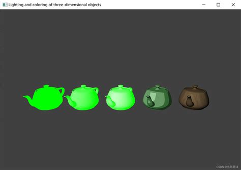 directx3d 虚拟现实项目 三维物体的光照及着色（五个不同着色效果的旋转茶壶） 虚拟现实点光源代码 csdn博客