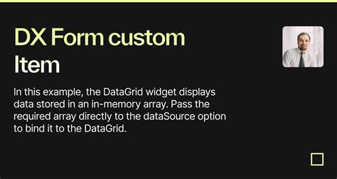 Dx Form Custom Item Codesandbox
