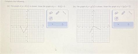 solved a the graph of y h x is shown oraw the groph of