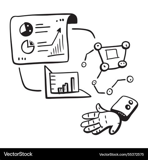 Ai Algorithm And Financial Analytics Concept Vector Image
