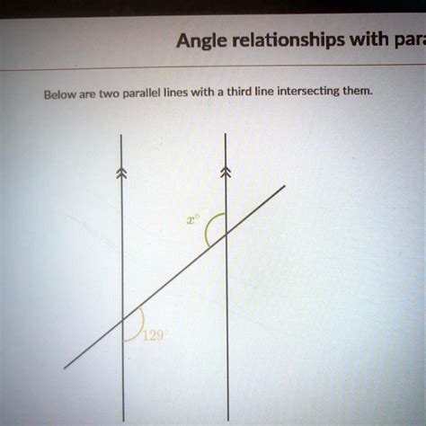 SOLVED Below Are Two Parallel Lines With A Third Line Intersecting