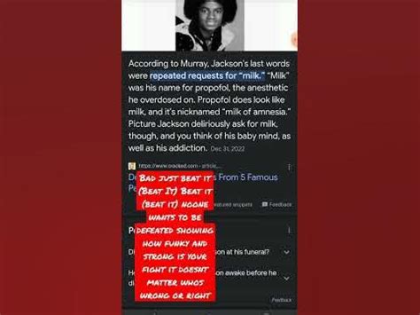 Michael Jackson Last Words Youtube