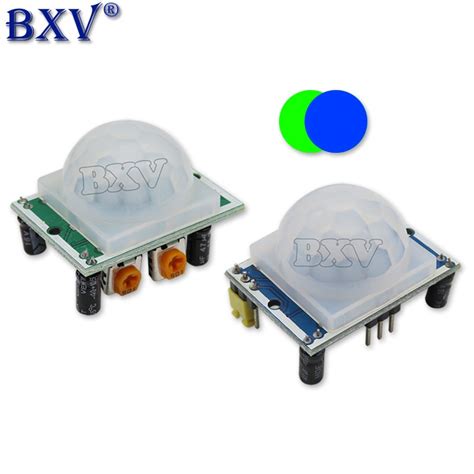 HC SR501 HC SR501 Blue Green Adjustable Infrared IR Thermoelectric Infrared PIR Module Motion